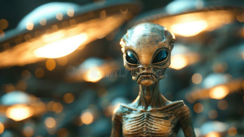 An Alien and the Face of a Futuristic Sci-fi Character from the Galaxy ...
