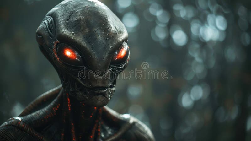 An Alien and the Face of a Futuristic Sci-fi Character from the Galaxy ...