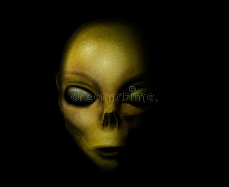 Alien Face Head Portrait stock illustration. Illustration of face - 5576328