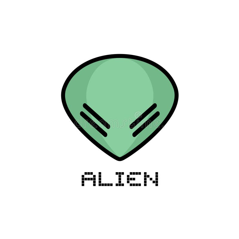 Alien face icon stock vector. Illustration of green - 120599777