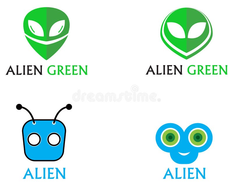 Alien Face Icon Vector Logo and Symbols Template App Stock Vector ...