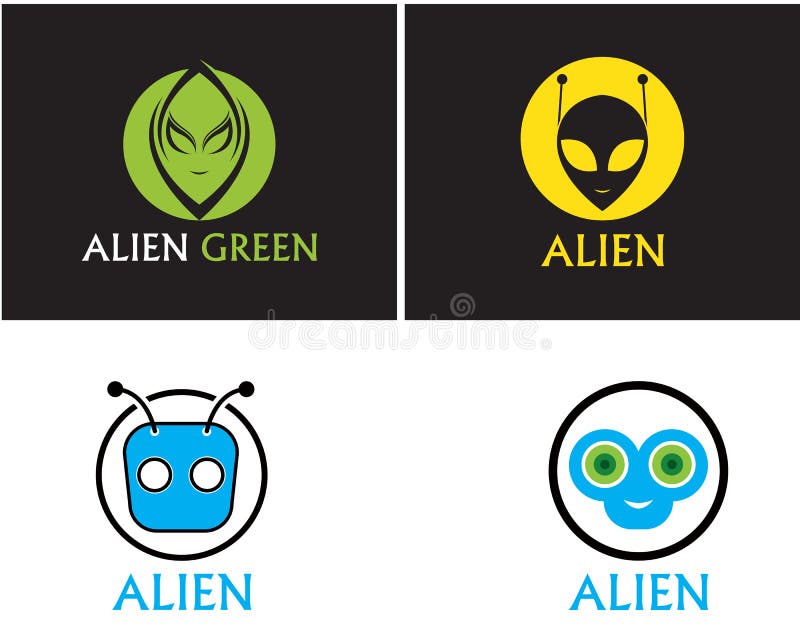 Alien Face Icon Vector Logo and Symbols Template App Stock Vector ...