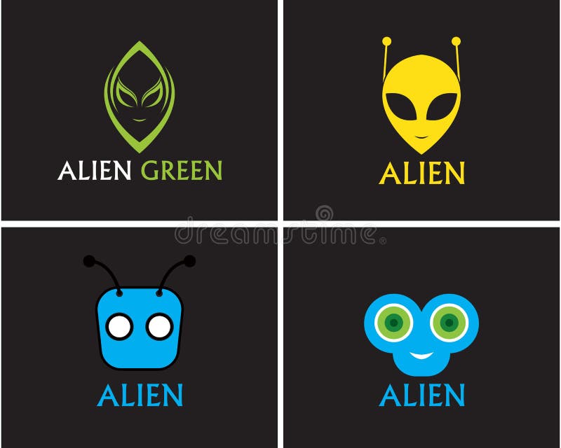 Alien Face Icon Vector Logo and Symbols Template App Stock Vector ...