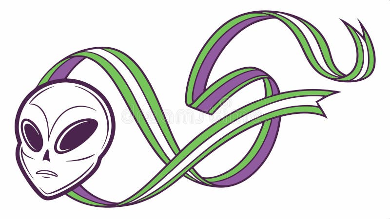 Alien Face Illustration, Extraterrestrial and Sci-fi Theme Vector ...