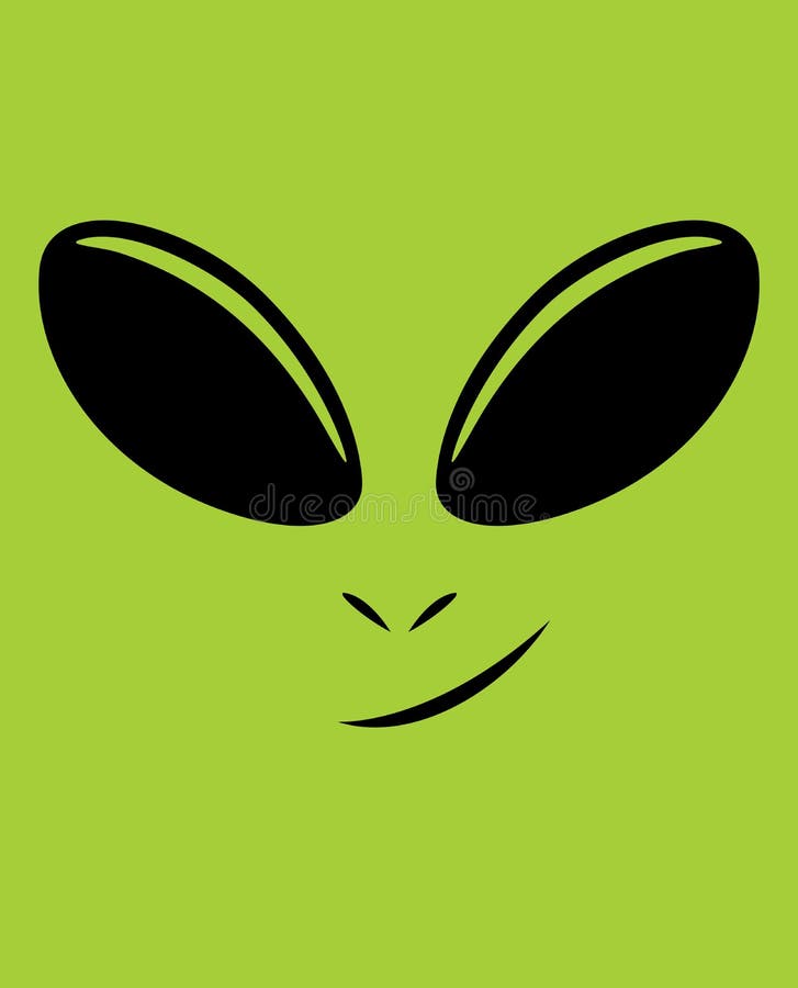 Alien Face stock vector. Illustration of smiling, martian - 104548929