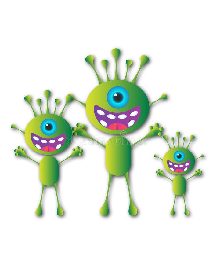 Alien family stock illustration. Illustration of alien - 39137200