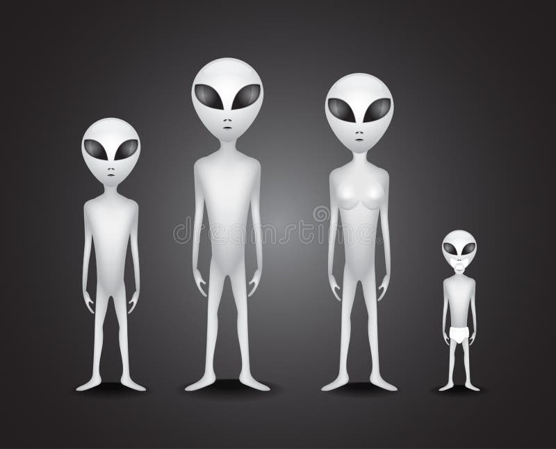 Cute alien family stock illustration. Illustration of funny - 14766502