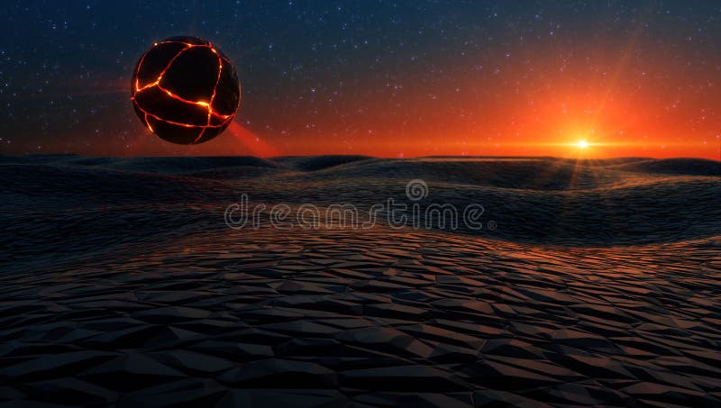 The alien field stock illustration. Illustration of moon - 142547852