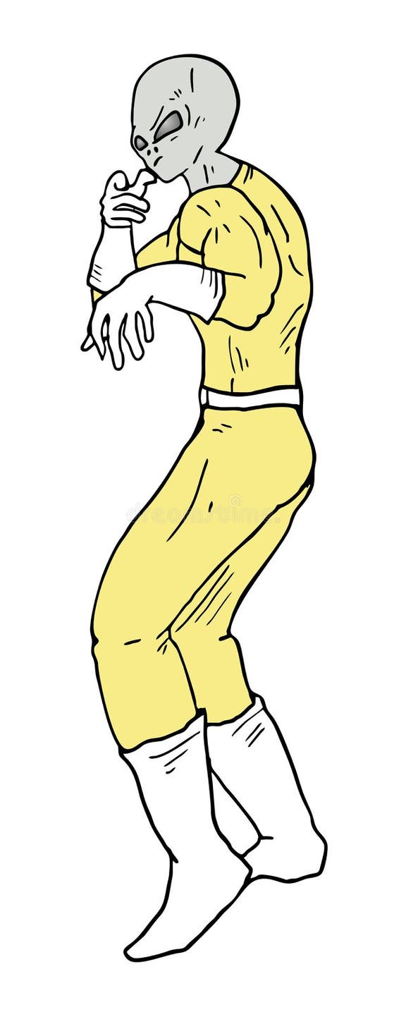 Alien fighter stock vector. Illustration of alien, cartoon - 64881061