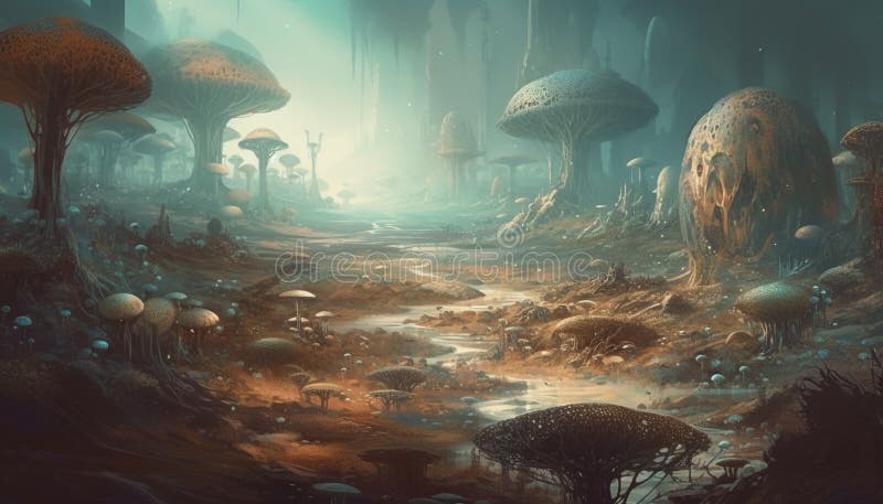 Alien Fish in Deep Underwater Galaxy Create Bizarre Abstract Landscape ...