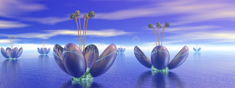 Alien Flowers stock illustration. Illustration of scifi - 10220885