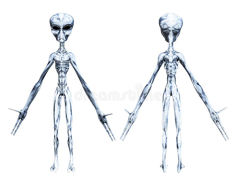 Alien stock illustration. Illustration of thin, science - 32814043