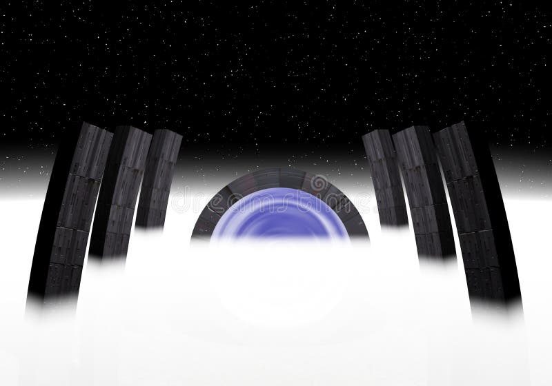 Alien gate to stars stock illustration. Illustration of gloss - 1292356