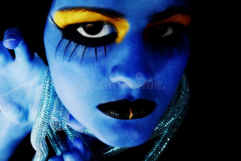 Alien Girl stock photo. Image of character, face, close - 1680252