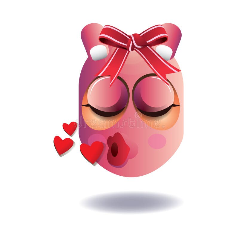 Alien Giving Flying Kisses. Vector Illustration Decorative Design Stock ...