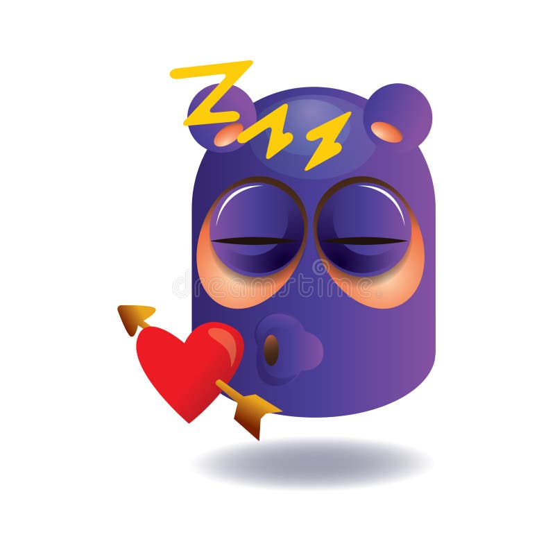 Alien Giving Flying Kisses. Vector Illustration Decorative Design Stock ...