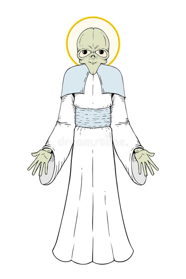 Alien god draw stock vector. Illustration of religious - 314199215