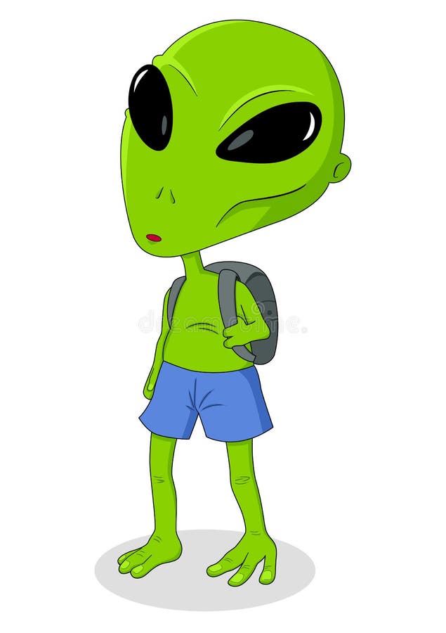 Alien Goes To School stock vector. Illustration of cool - 21677780