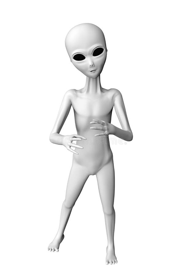 Alien gray stock illustration. Illustration of white - 58786128