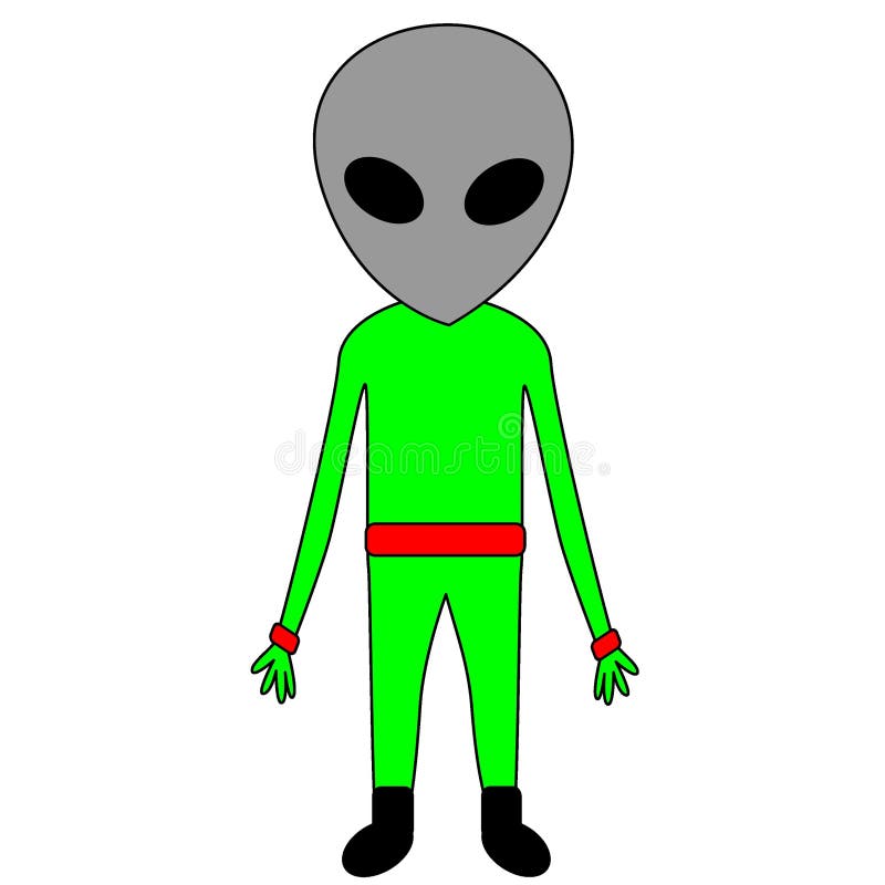 Alien with green clothes stock photo. Illustration of adult - 285484330