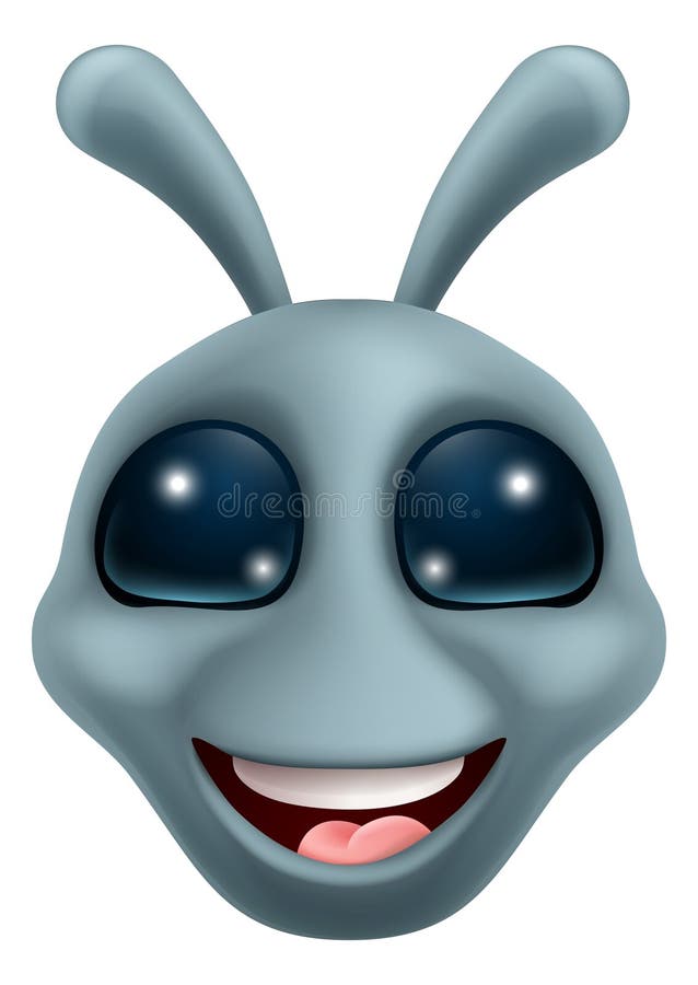 Alien Grey Gray Fun Cartoon Character Stock Image - Illustration of ...