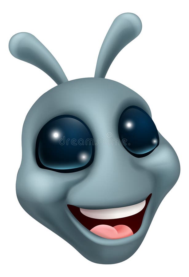 Alien Grey Gray Fun Cartoon Character Stock Image - Illustration of ...