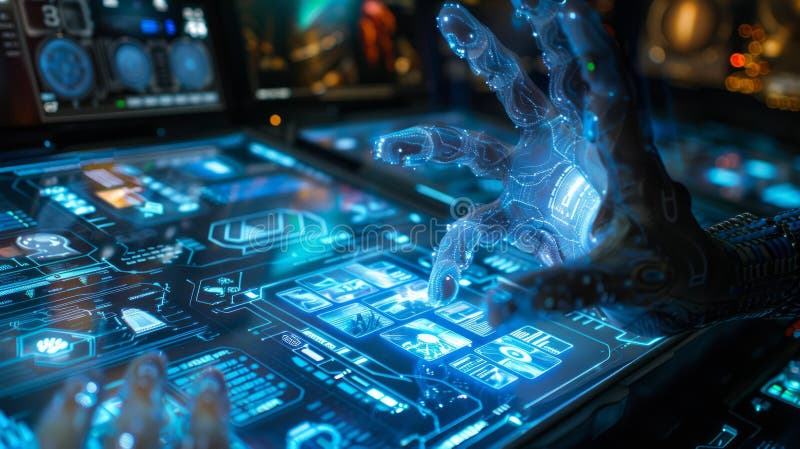 An Alien Hand with Cutting-edge Technology Stock Image - Image of robot ...