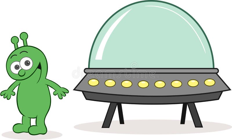 Alien Spaceship stock vector. Illustration of alien, clip - 34320711