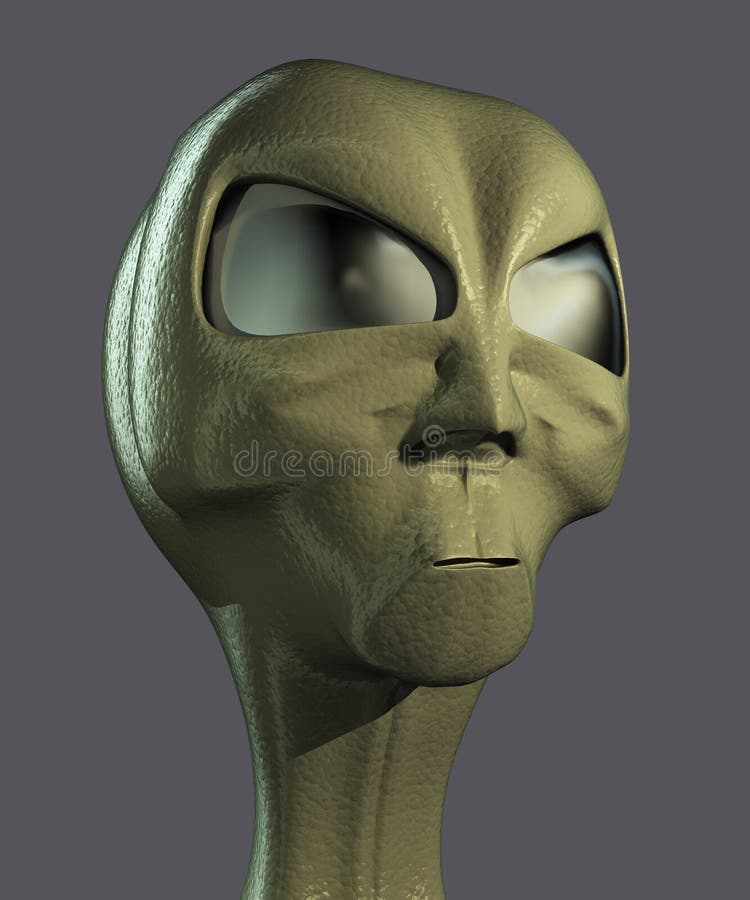 Alien head stock illustration. Illustration of outer - 19846850