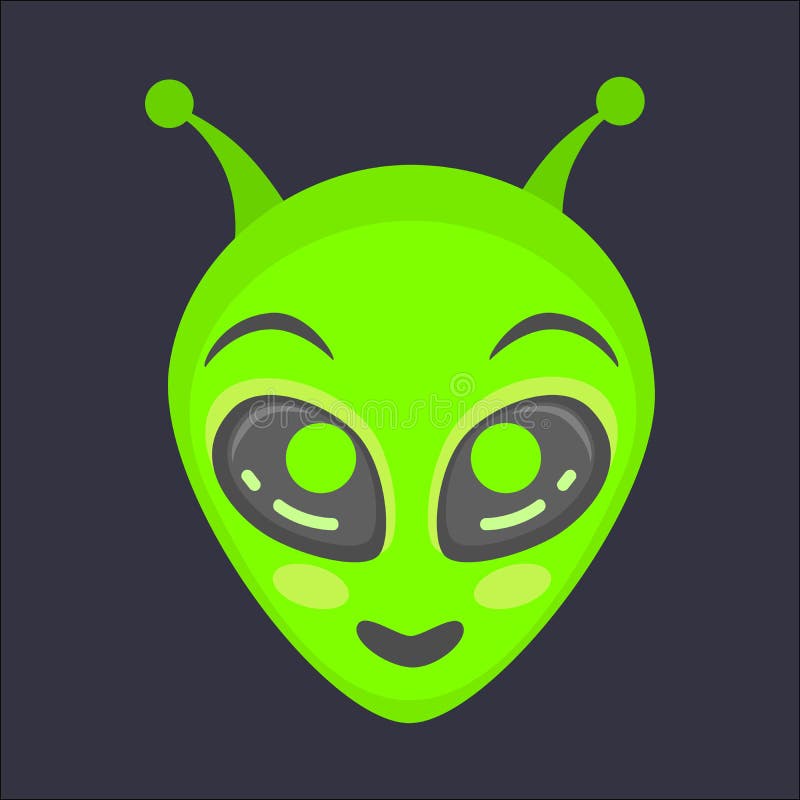 Alien head - Cute stock illustration. Illustration of icon - 134540103