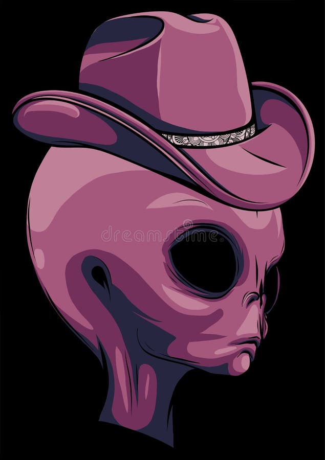 Alien Head with Hat Vector Illustration Design Stock Vector ...