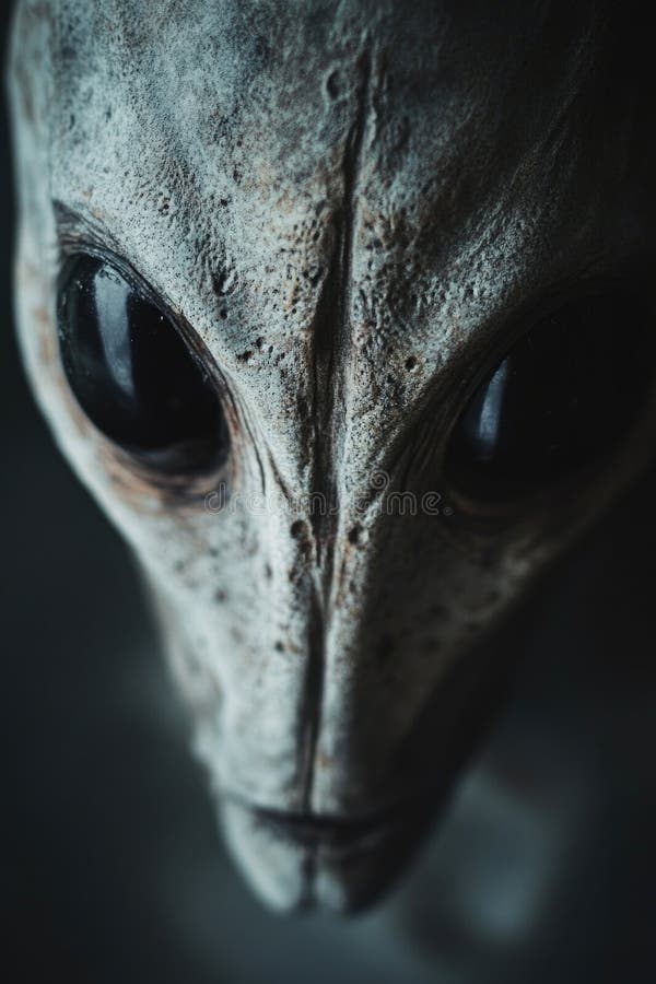 Close-up of a Gray Alien Face Stock Image - Image of face, gray: 364248205