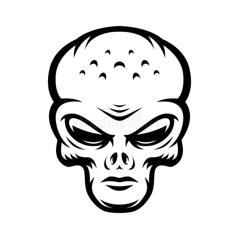 Alien S Head Logo Character Stock Illustration - Illustration of fuzzy ...