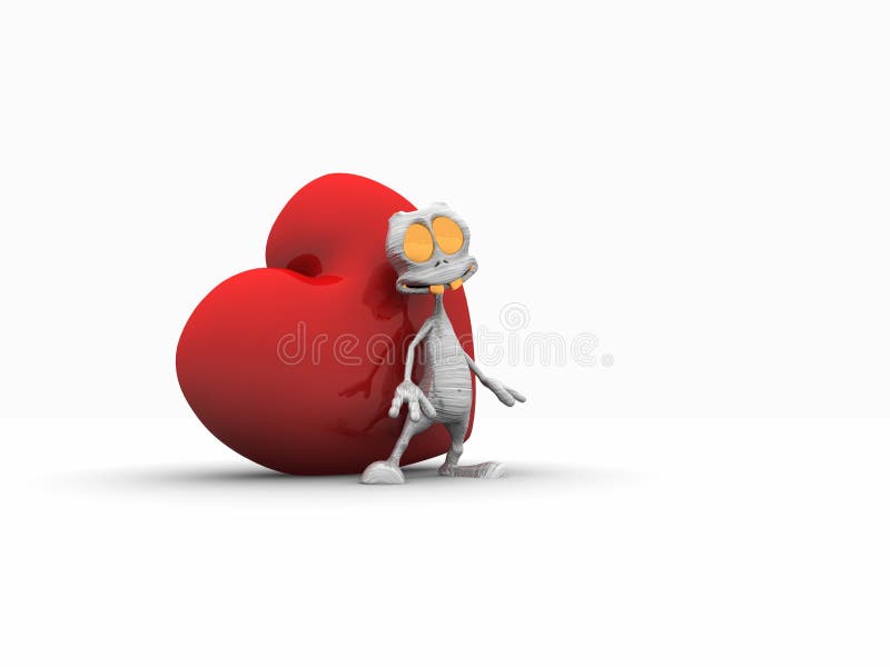 Alien and heart stock illustration. Illustration of creatures - 7598531