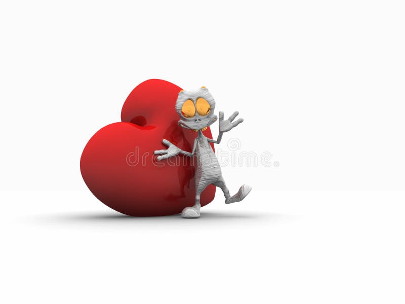 Alien and heart stock illustration. Illustration of creatures - 7598533