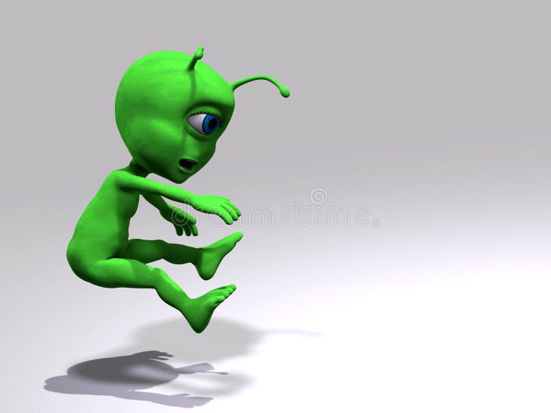 Alien - jump stock illustration. Illustration of colorful - 35996130