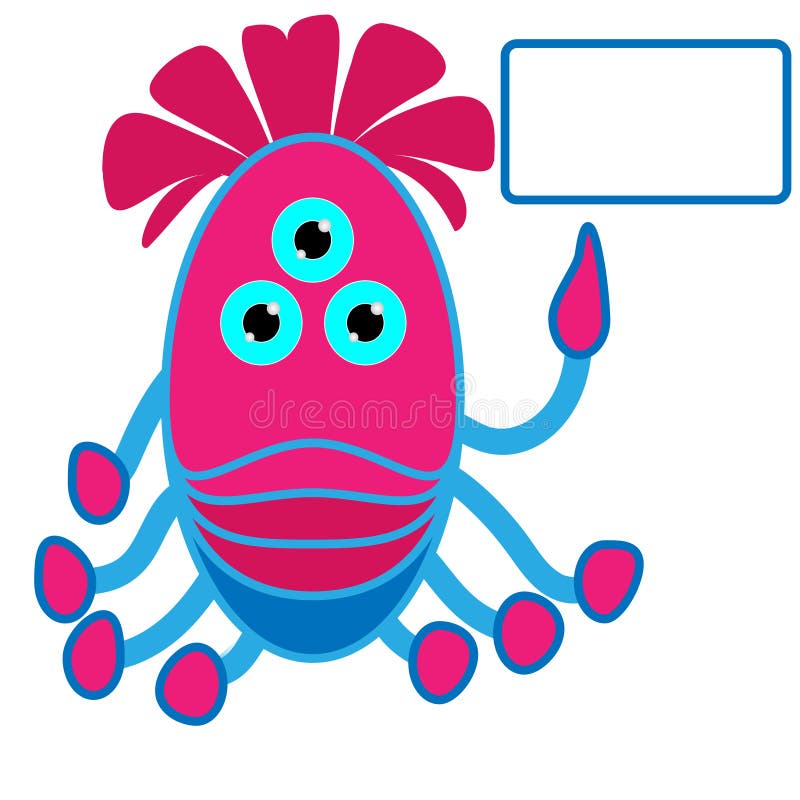 Alien Holding Blank Board,Vector Design Elements. Stock Vector ...