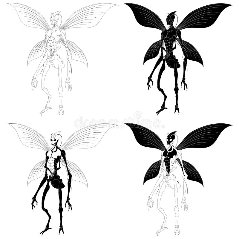 Alien Humanoid Insect stock vector. Illustration of alien - 311154539