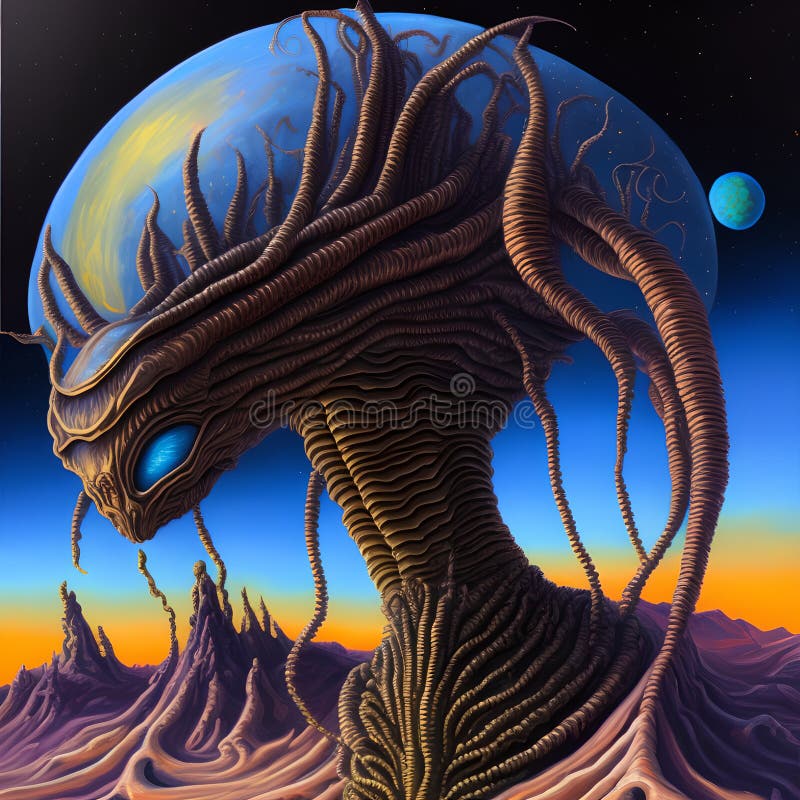 Alien Hunter, Generative AI Illustration Stock Illustration ...