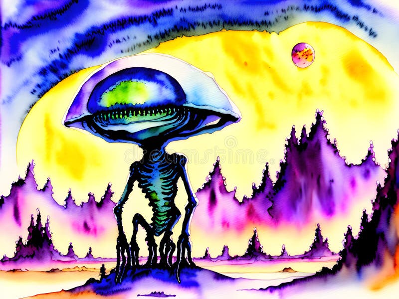 Alien Hunter, Generative AI Illustration Stock Illustration ...