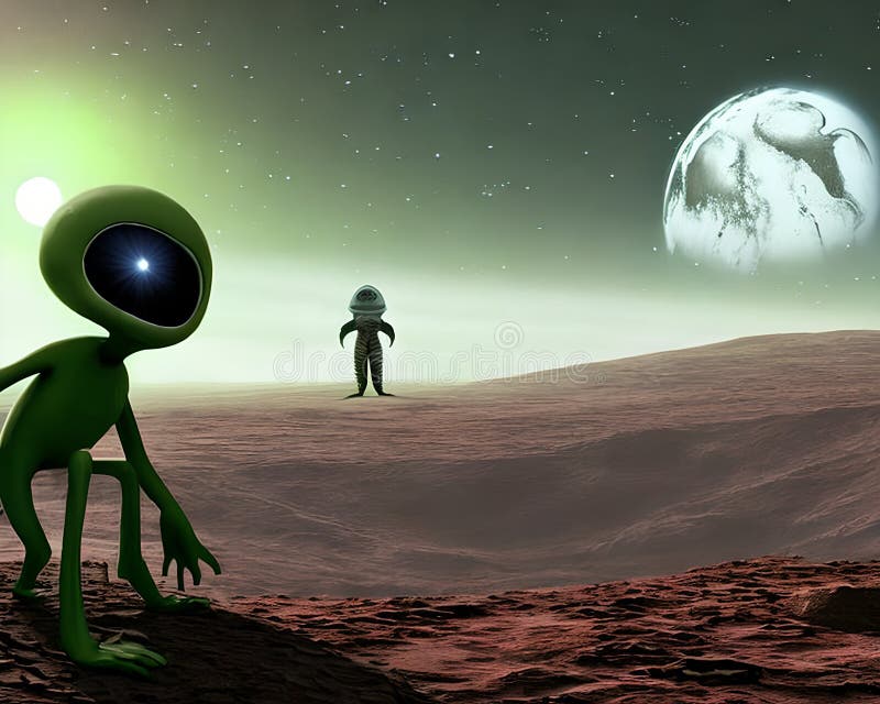 Alien Hunter, Generative AI Illustration Stock Illustration ...