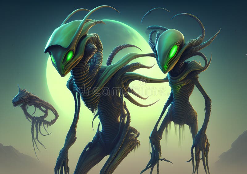 Alien Hunter, Generative AI Illustration Stock Illustration ...