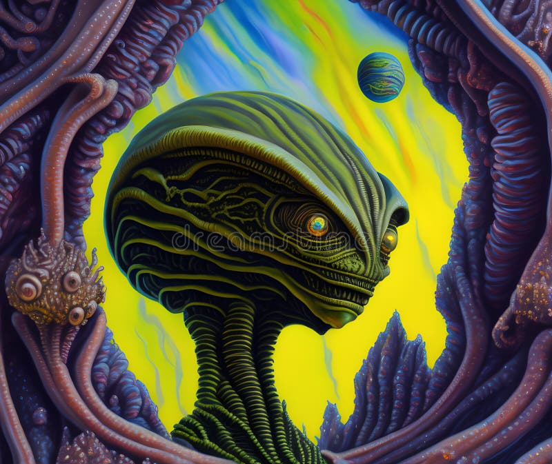 Alien Hunter, Generative AI Illustration Stock Illustration ...
