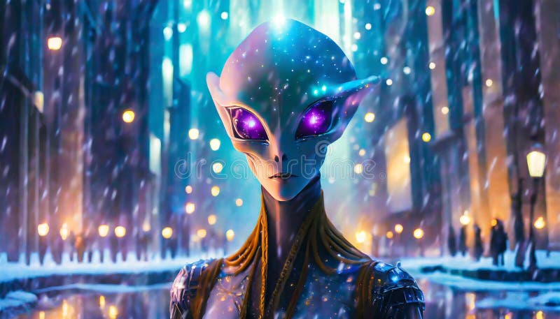 Alien in ice stock illustration. Illustration of suitable - 315473376