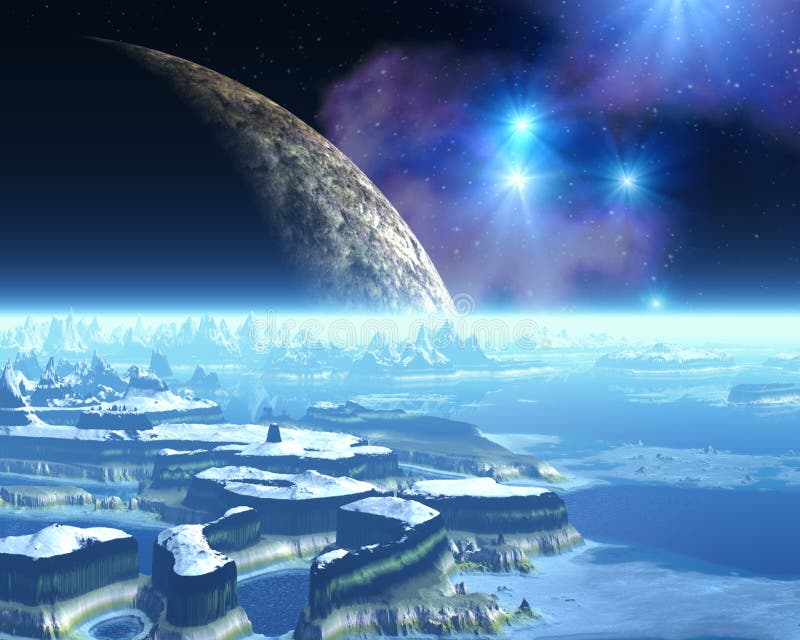 Alien Ice Planet Stock Photos - Image: 9374983