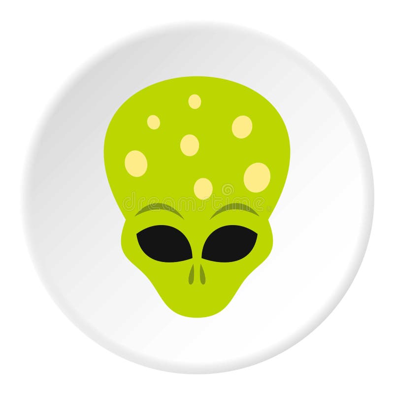 Alien icon circle stock vector. Illustration of green - 95443838