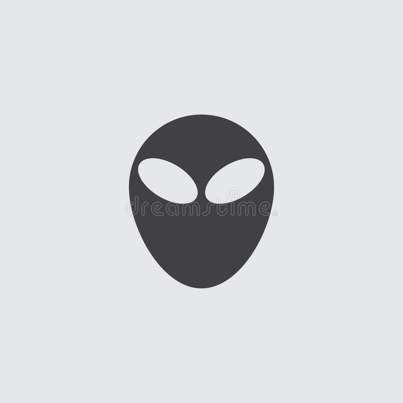Alien Icon in a Flat Design in Black Color. Vector Illustration Eps10 ...