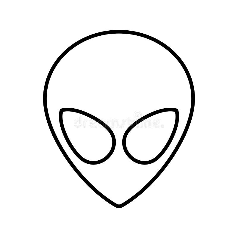 Alien Icon. Alien Head Symbol for Apps and Websites. Vector ...