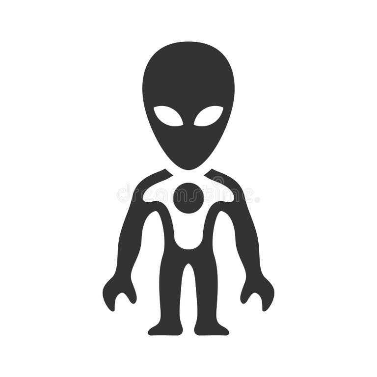 BW icon - Alien stock vector. Illustration of spaceship - 193251302