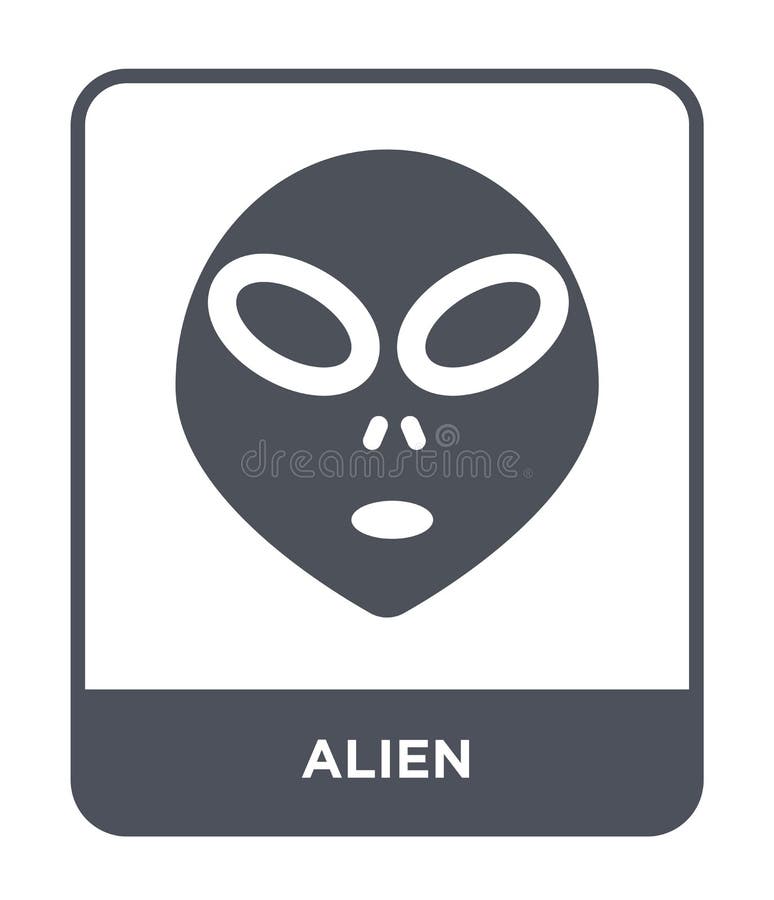 Alien Icon in Trendy Design Style. Alien Icon Isolated on White ...